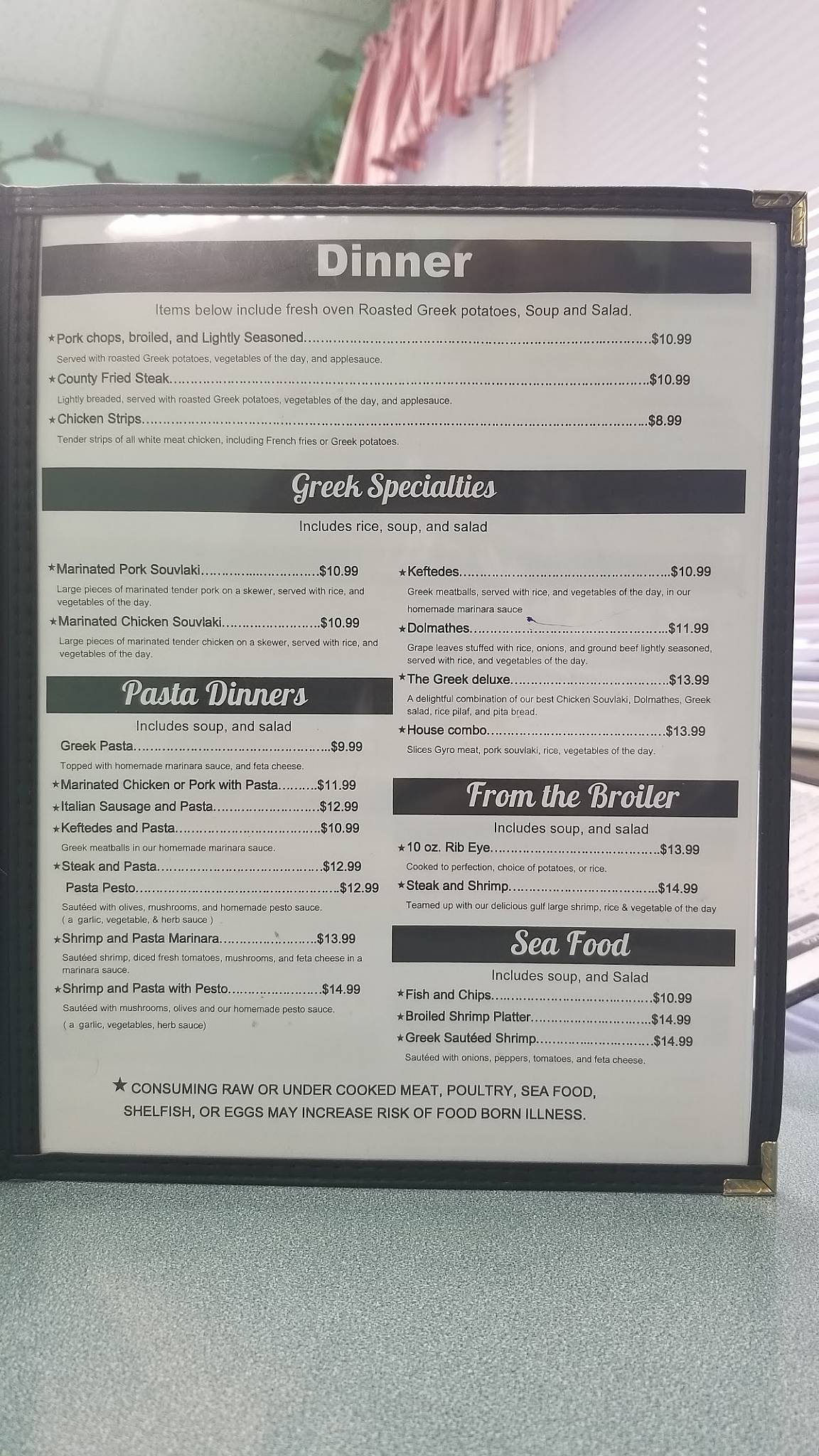 Menu at Dimitri's Café cafe, Tooele