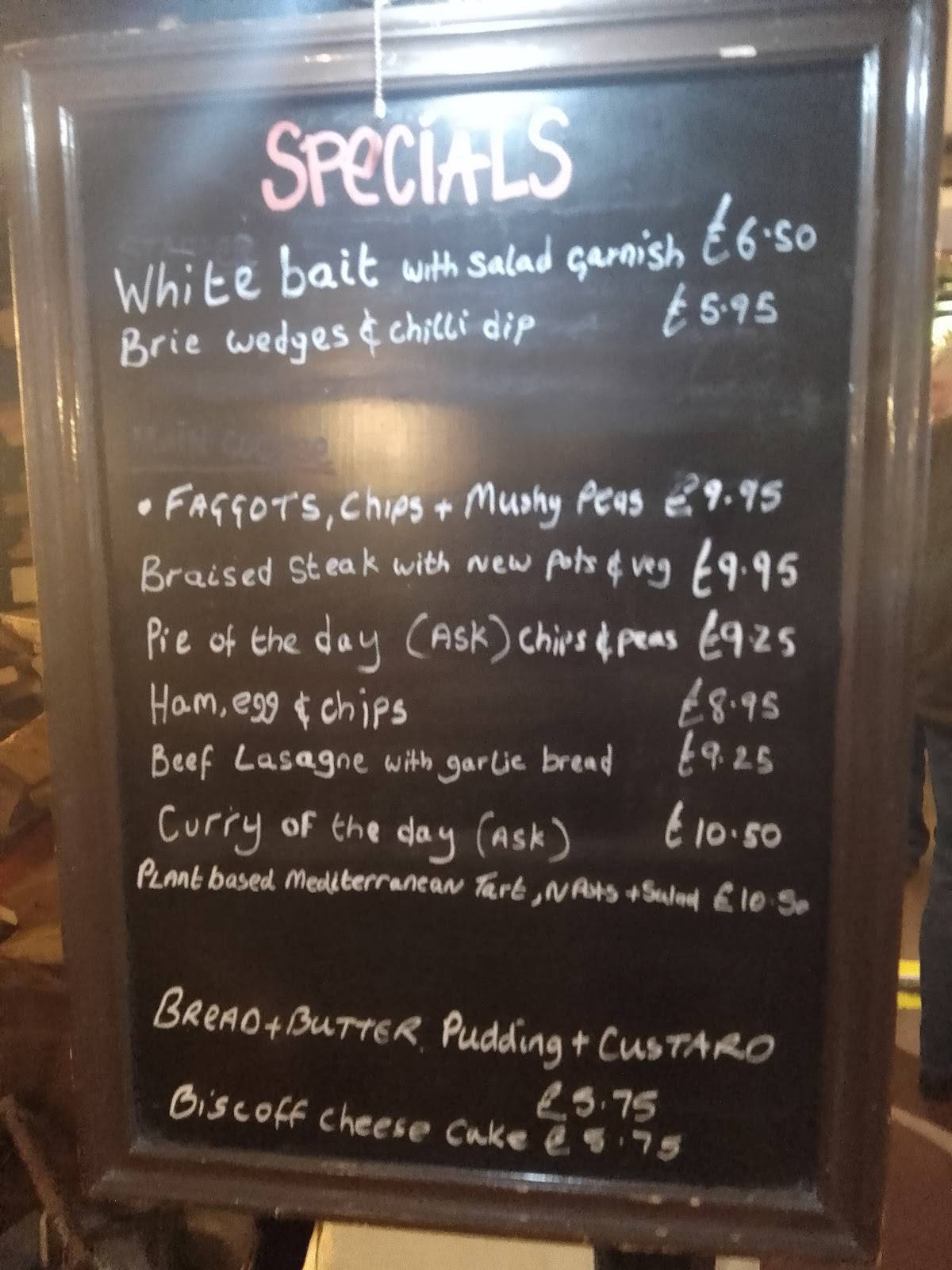 Menu at Dog Inn pub & bar, Birmingham, Dog Ln