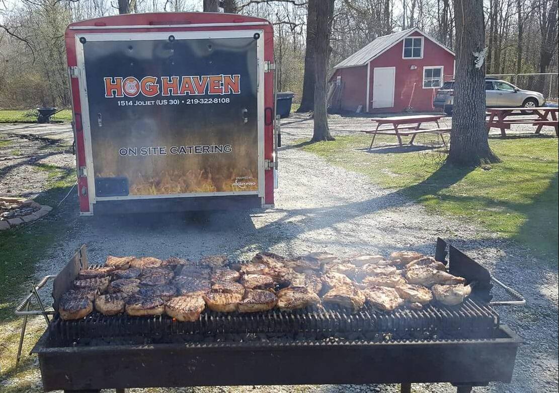 Menu at Hog Haven BBQ, Dyer