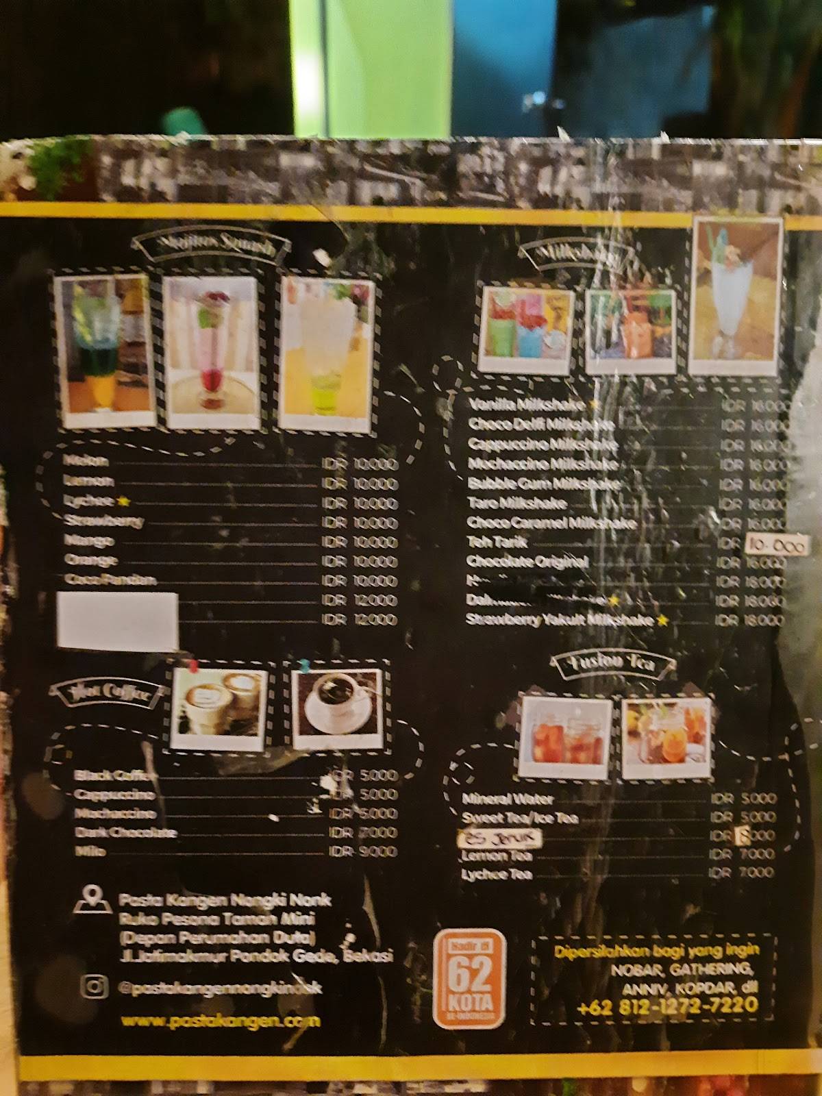 Menu at ESCAPE Garden restaurant, Bekasi Regency