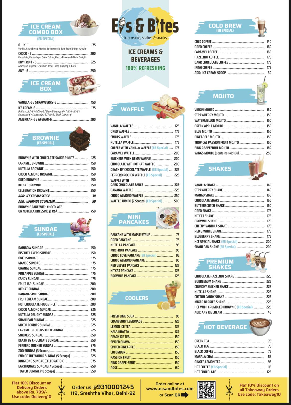 Menu at Eis And Bites Cafe, Delhi