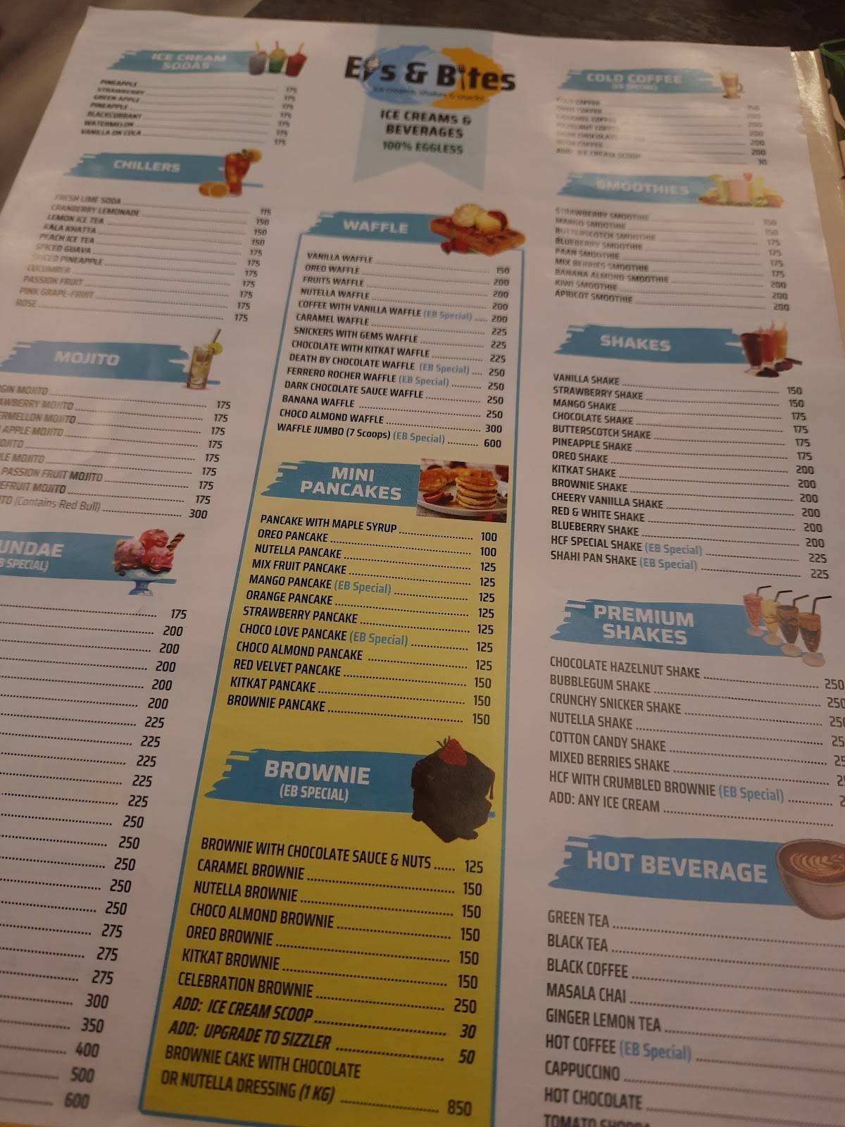 Menu at Eis And Bites Cafe, Delhi