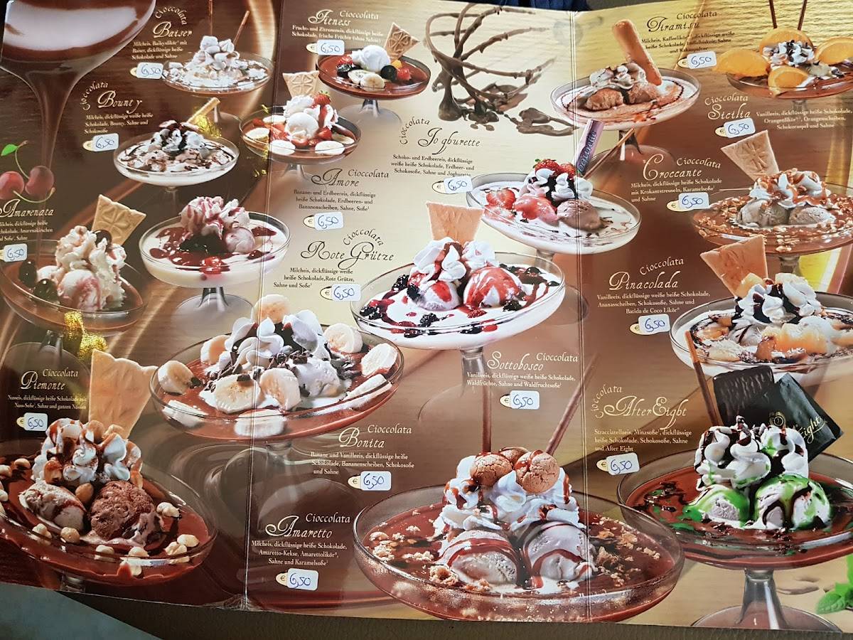 Speisekarte von Eiscafe Cortina, Schneverdingen