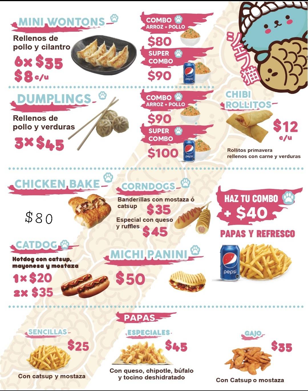 Carta del restaurante El Michi Chef, Monterrey