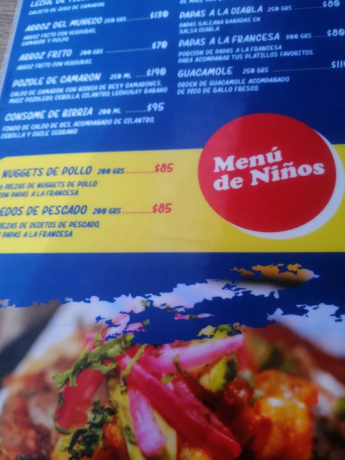 Carta del restaurante El Muñeco Plaza Real, Monterrey