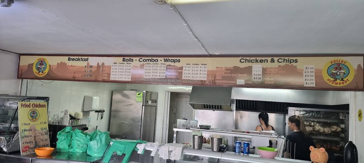 Menu at El Pollo Loco restaurant, Gibraltar