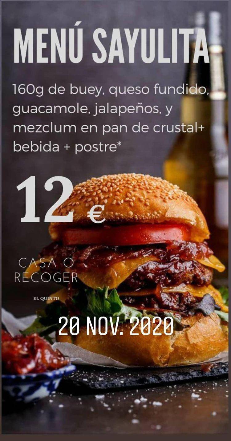 Carta del restaurante El Quinto, Gijón
