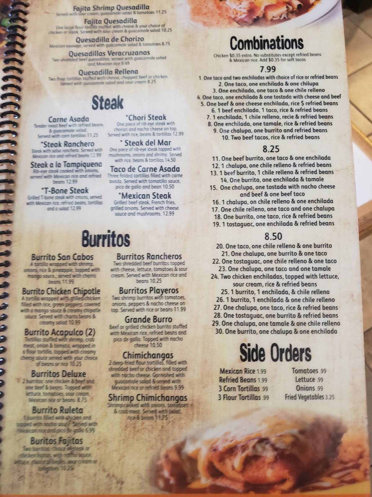 Menu at El Ranchero Mexican Grill And Bar, Franklin