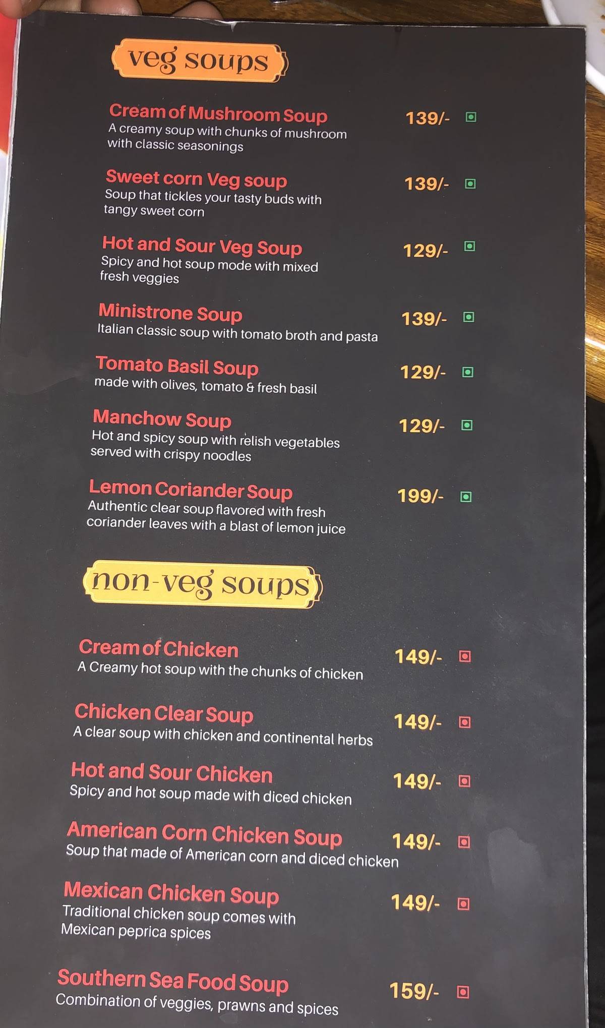 Menu at Element E7 Resto Bar, Hyderabad, KPHB
