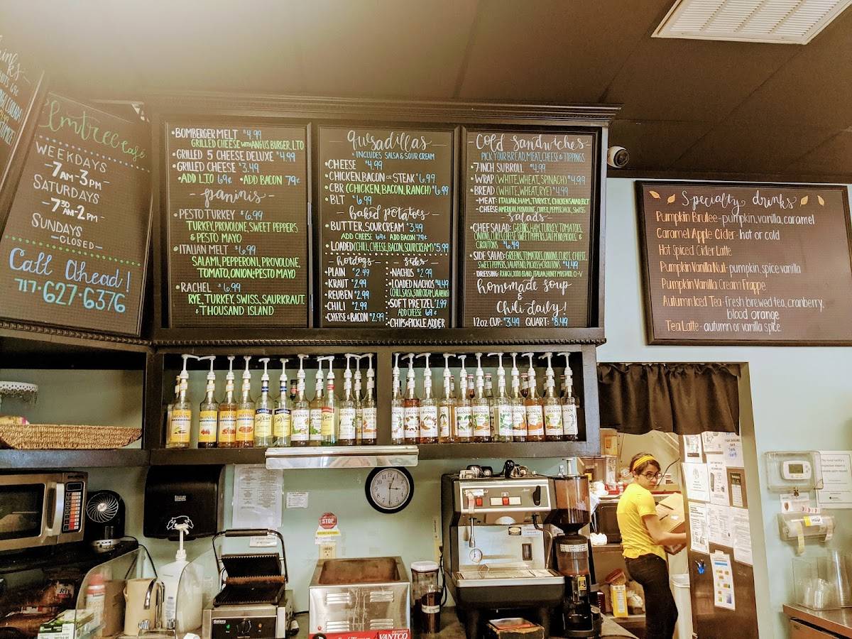 Menu at Elm Tree Cafe at Bomberger's, Lititz