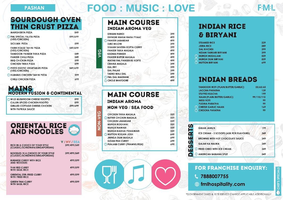 Menu at FML - Food Music Love (Pashan), Pune, Plot No 106