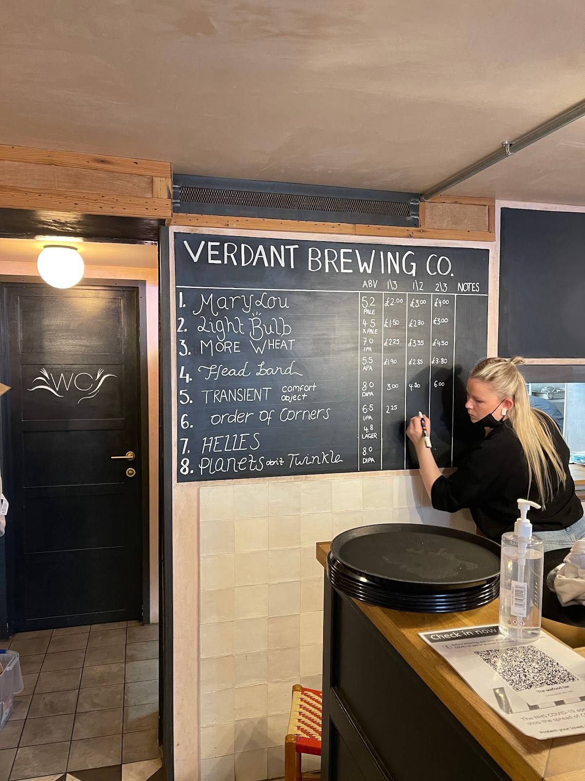 Menu at The Verdant Seafood Bar, Falmouth