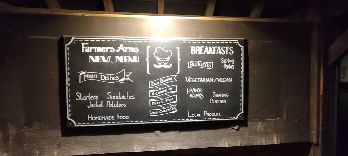 Menu at Farmers Arms pub & bar, Garstang