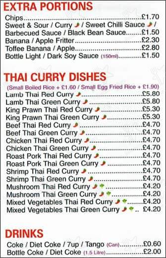Menu at Golden Crown fast food, Watford, 199 St Albans Rd
