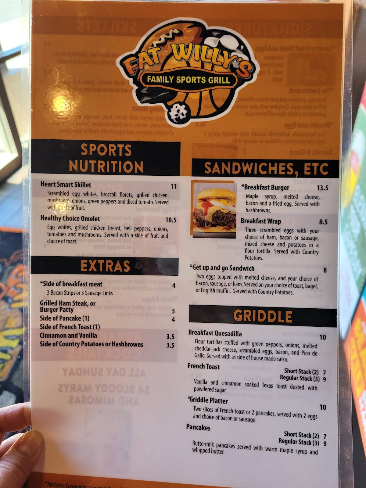 Menu at Fat Willy's Crismon & Baseline pub & bar, Mesa, E Baseline Rd #101