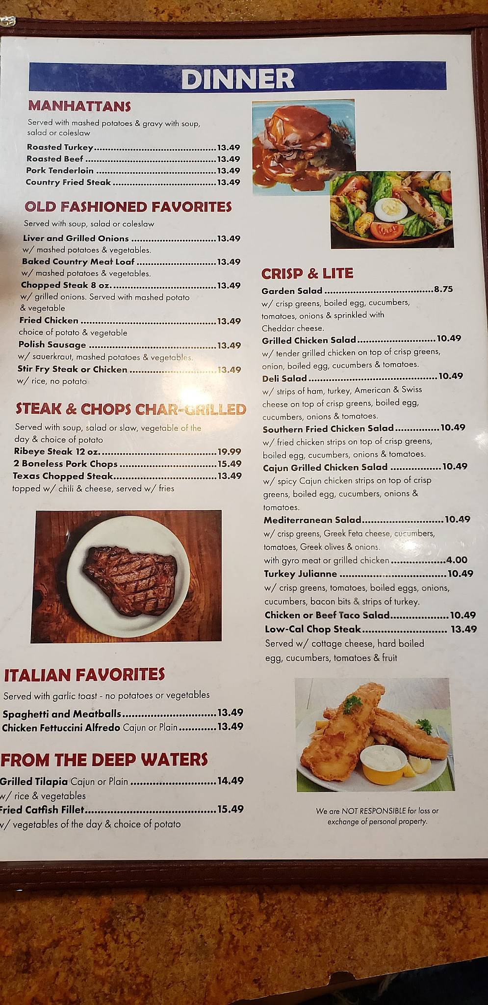 Menu at Flap-Jack's Pancake House restaurant, Bargersville