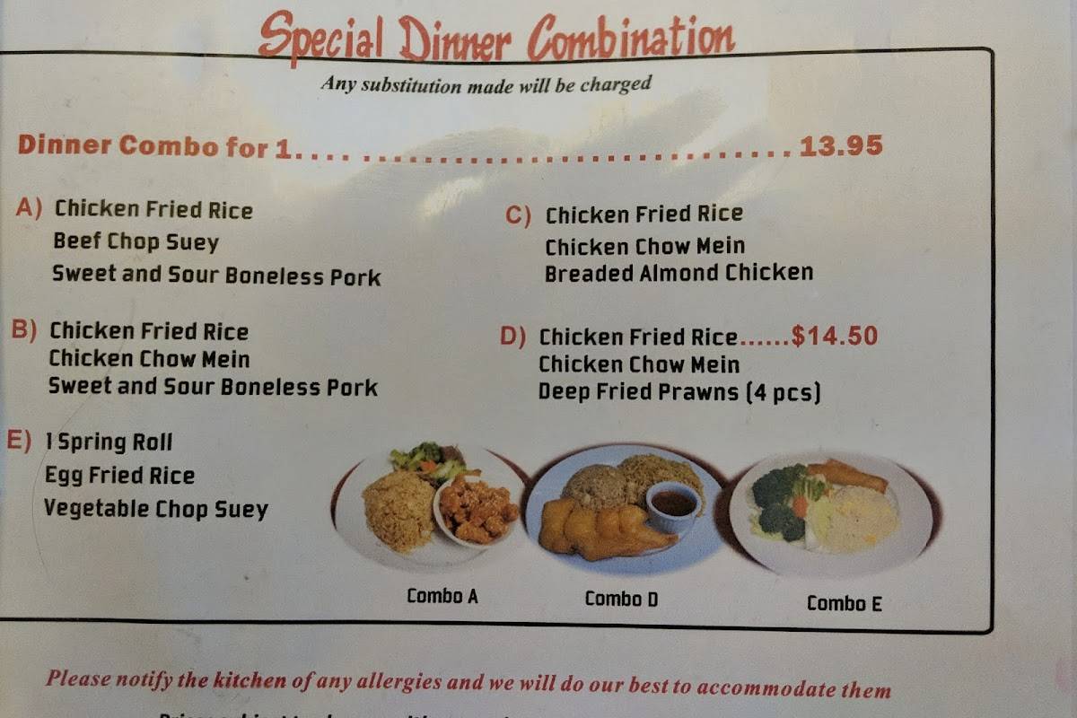 Menu at Fortune Kitchen restaurant, Squamish