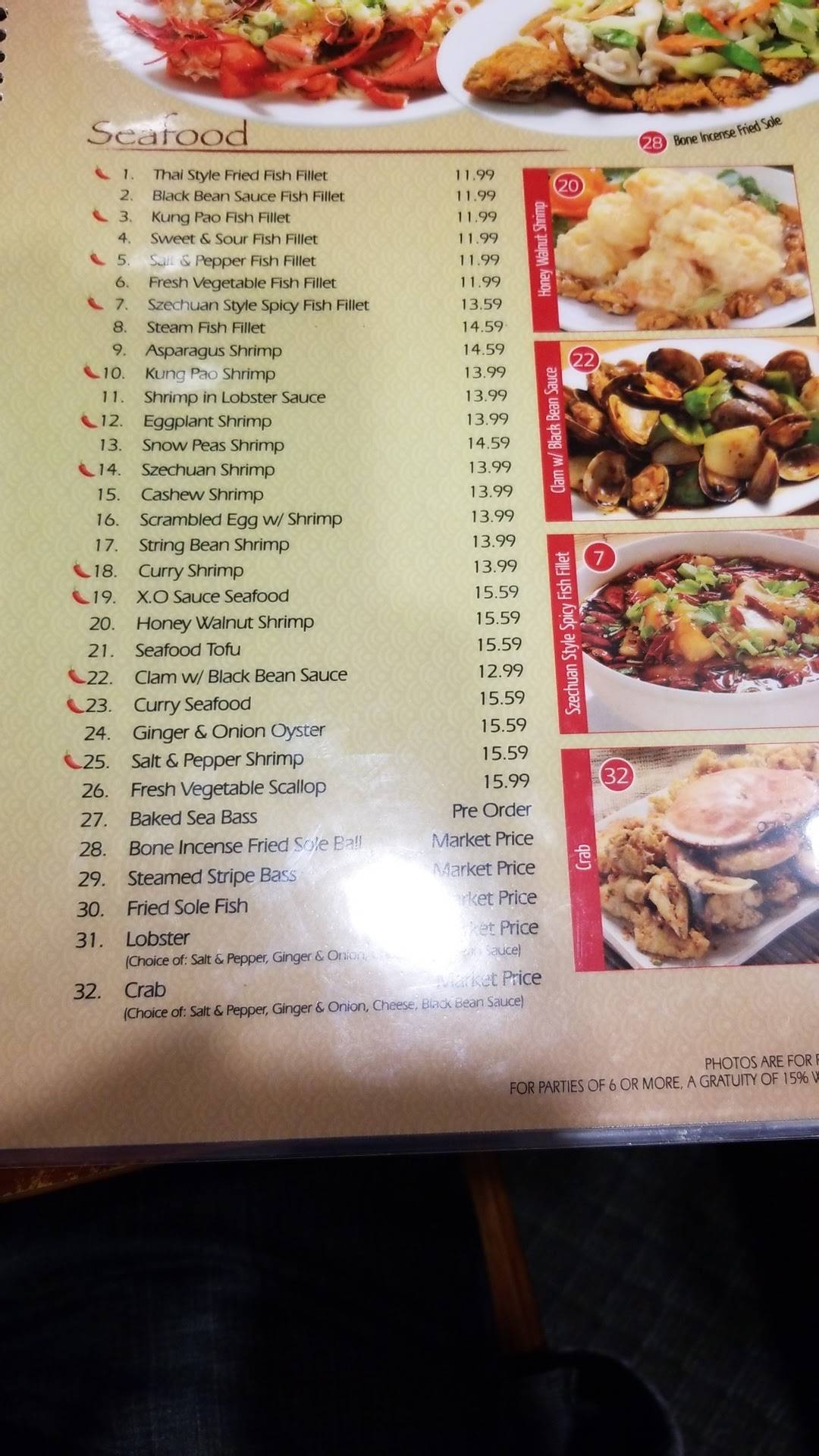 Menu at Four Seasons Chinese Restaurant, Clovis