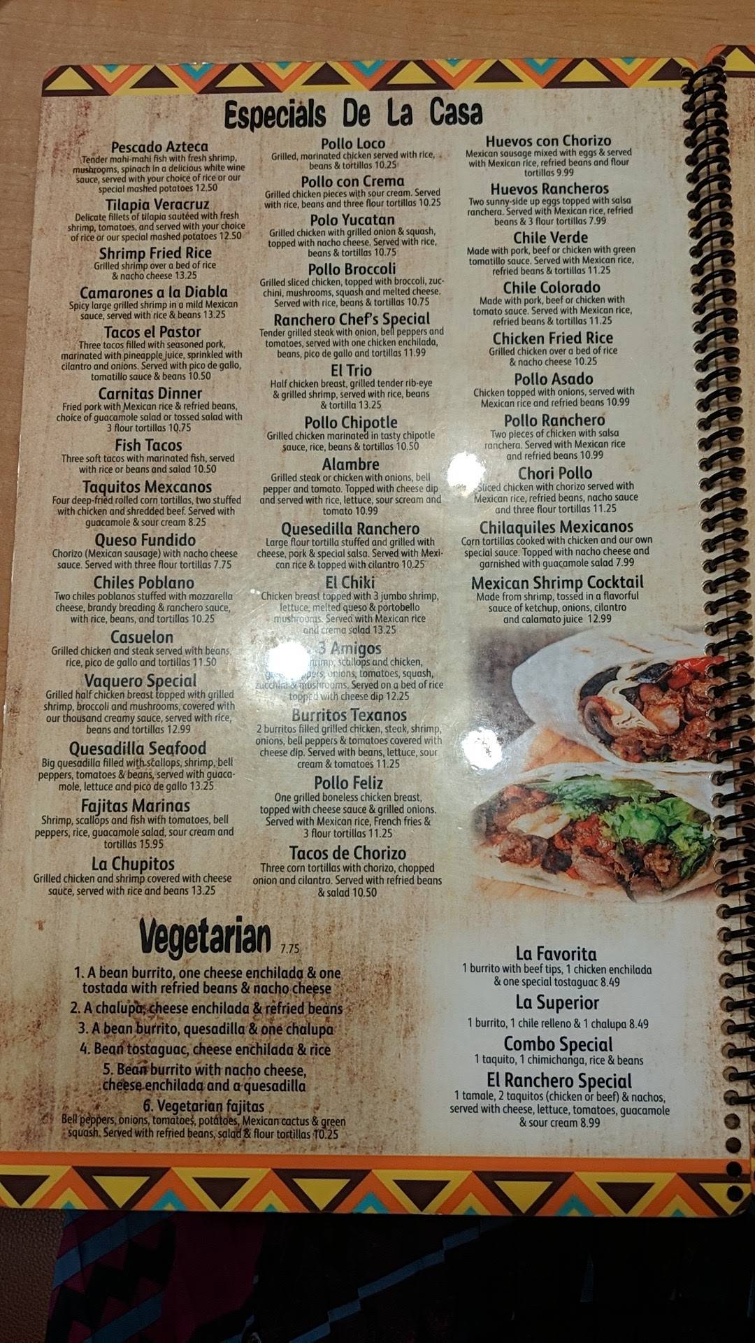 Menu at El Ranchero Mexican Grill And Bar, Franklin