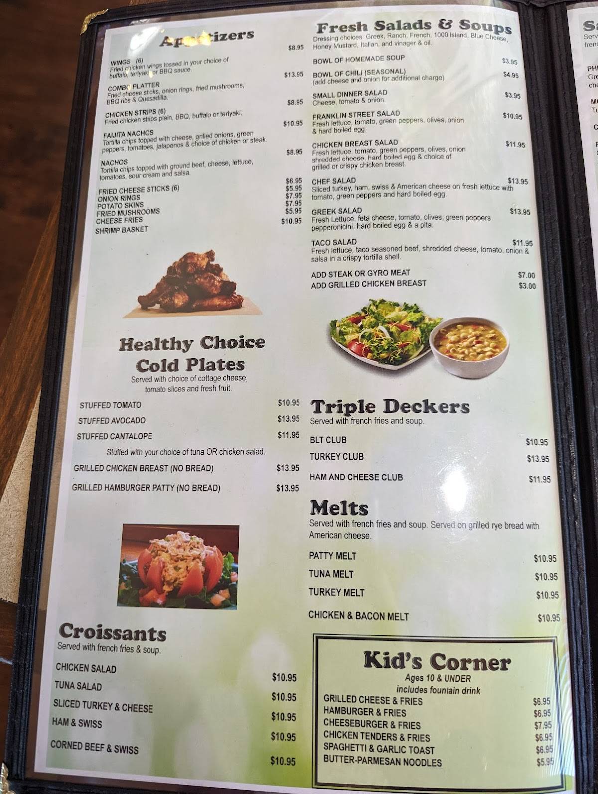 Menu at Franklin Street Family Restaurant, Michigan City