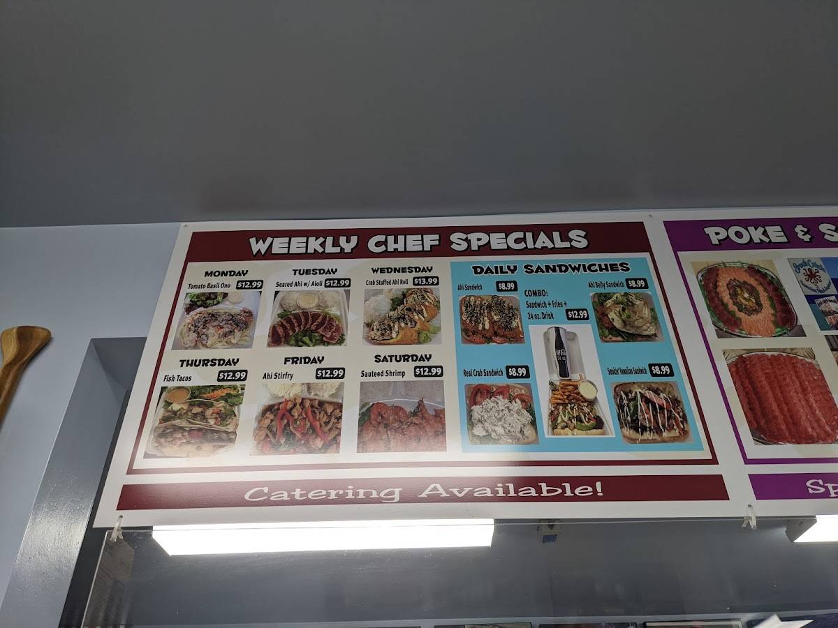 Menu at Fresh Catch Pearl City restaurant, Pearl City