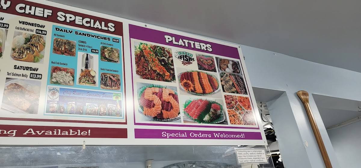 Menu at Fresh Catch Pearl City restaurant, Pearl City