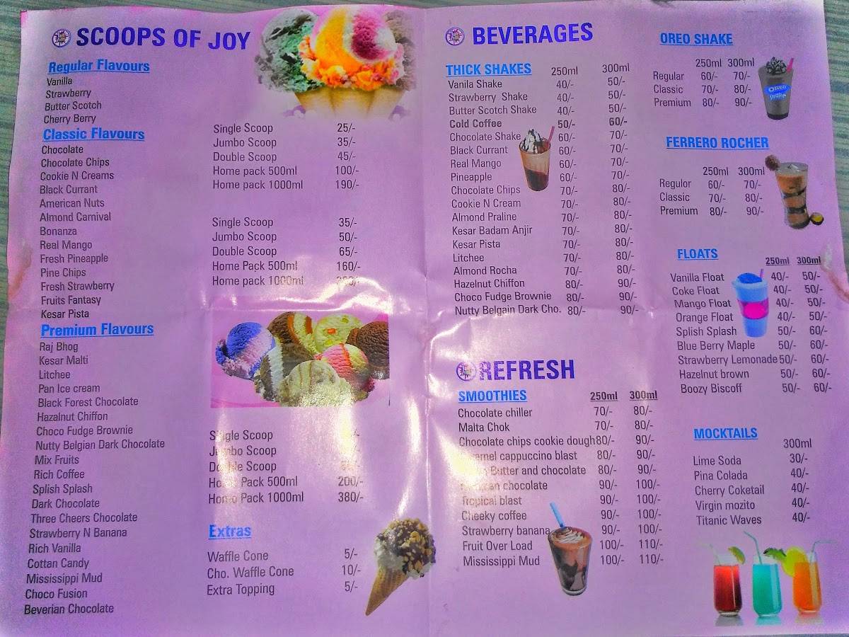 Menu at Fun Zone, Kota, Cp-8