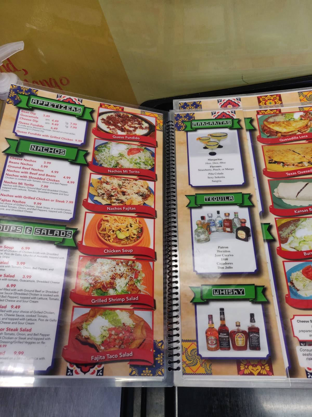 Menu at Mi Torito Mexican Restaurant Galena, Galena