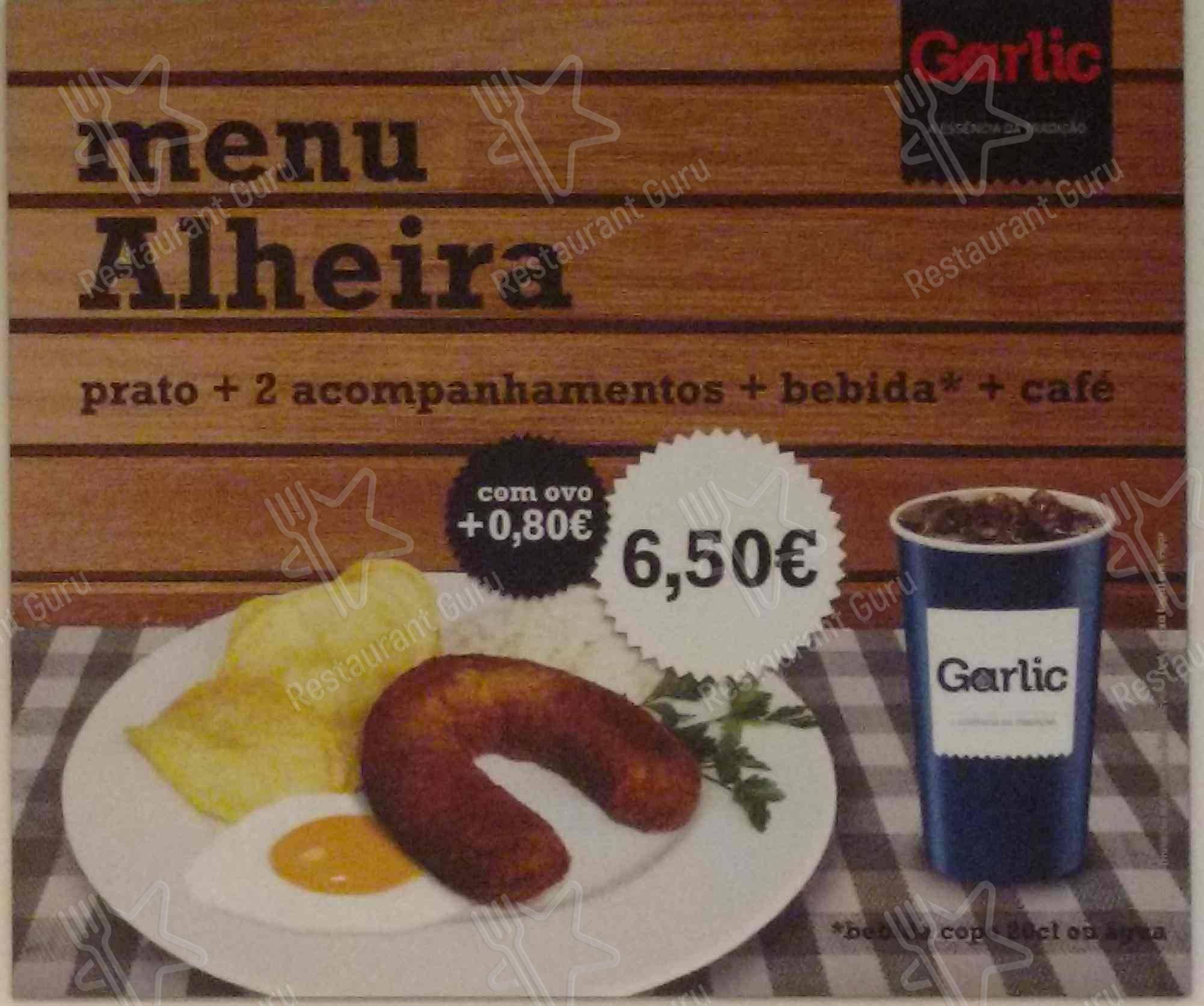 Menu em Garlic churrascaria, Lisboa, Avenida de Roma 15 - B