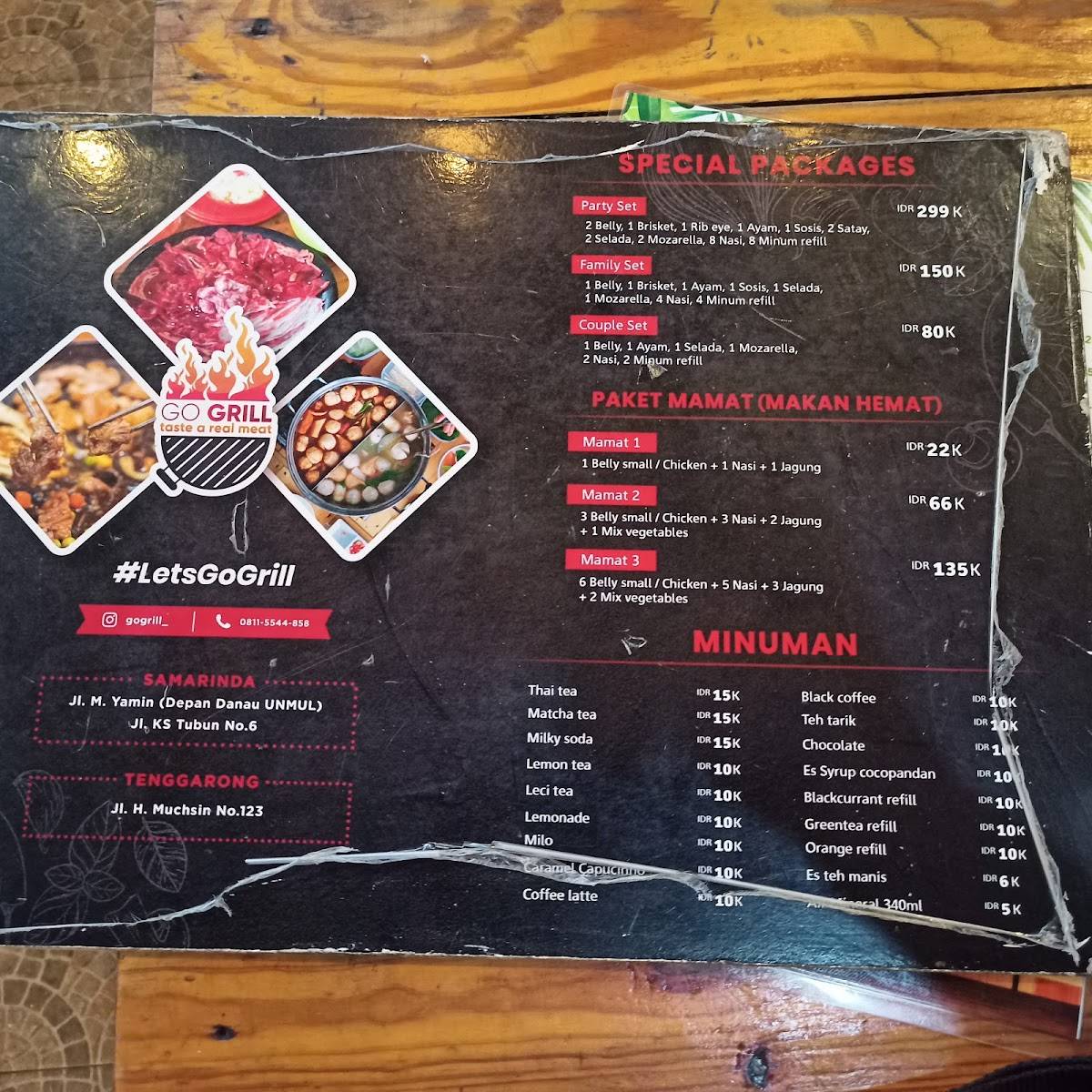 Menu at Go Grill BBQ, Samarinda, Jl. KS. Tubun No.6