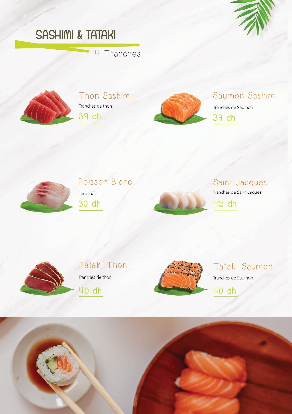 Menu at Gojo restaurant, Rabat