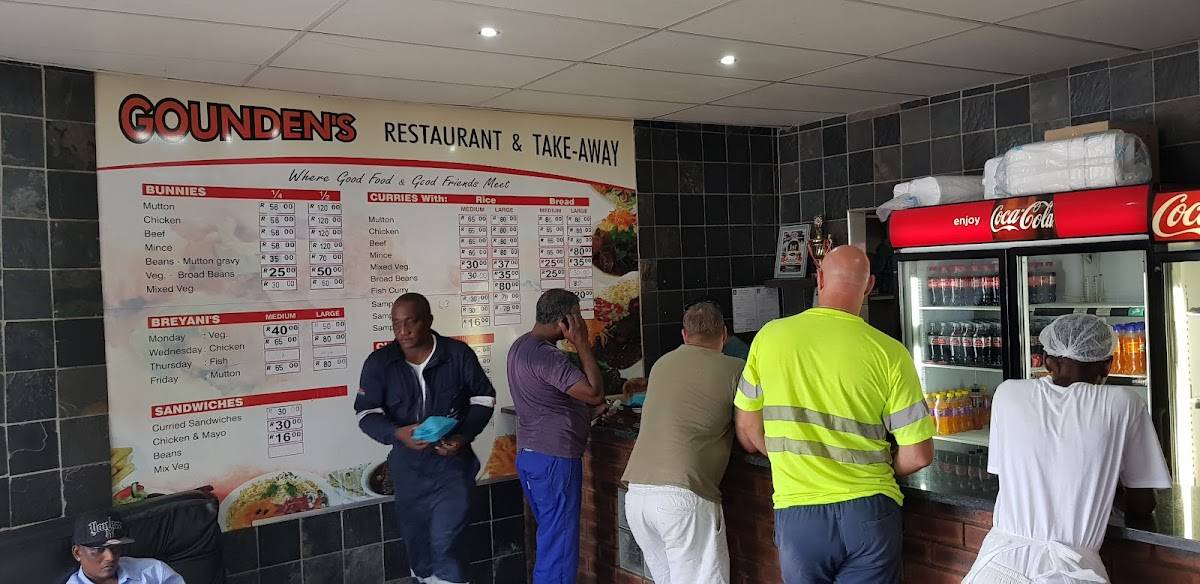 Menu at Gounden's Restaurant & Take Away, Durban