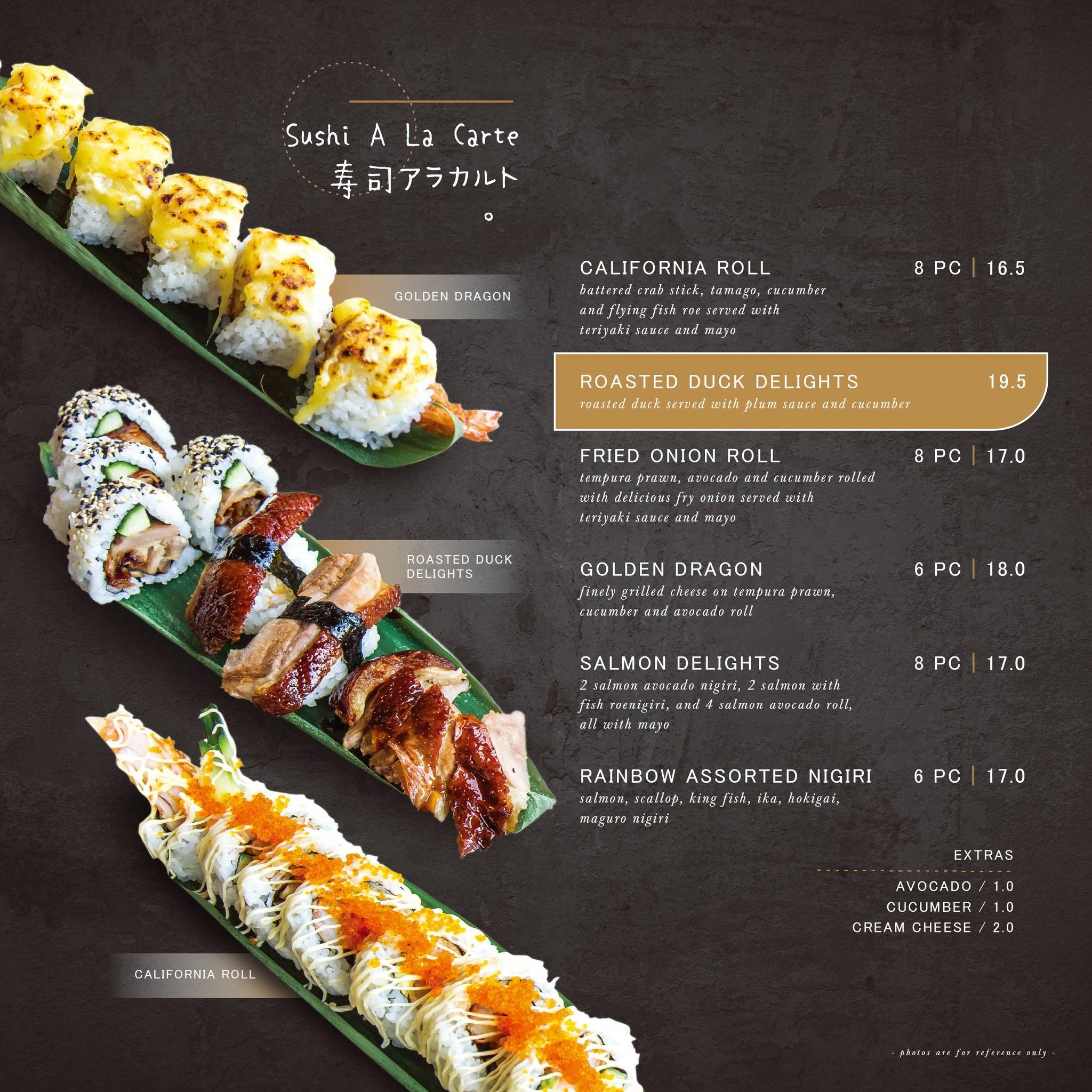 Menu at Oi Sushi restaurant, North Lakes, N Lakes Dr