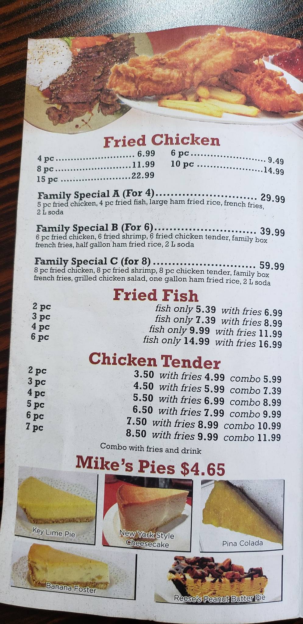 Menu at Grill & wings restaurant, Poinciana