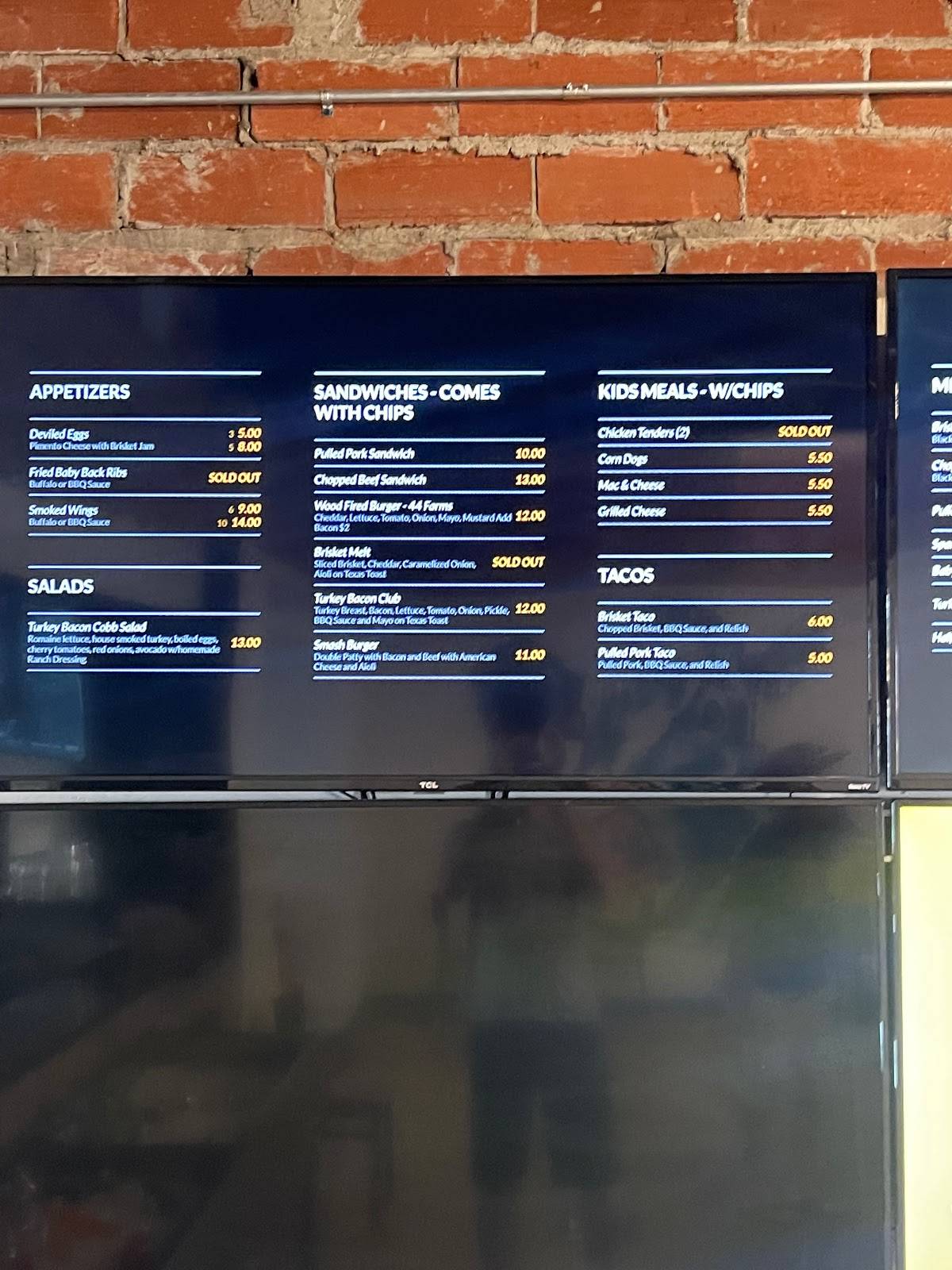 Menu at Guess Family Barbecue, Waco, Franklin Ave