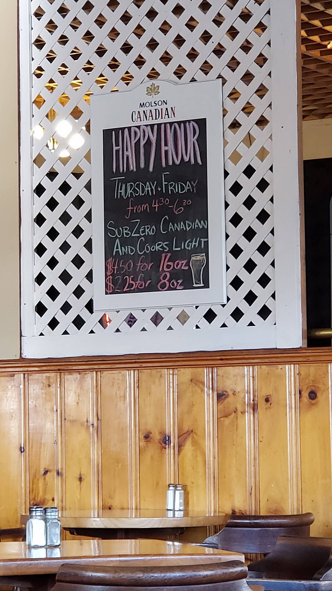 Menu at Jenny's Bar & Grill, Halifax
