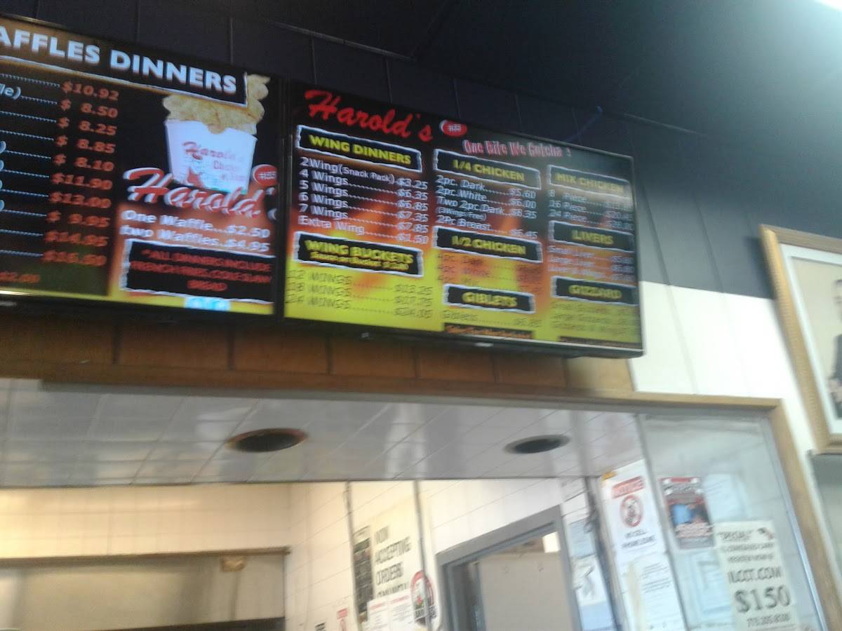 Menu at Harold's Chicken #55 restaurant, Chicago, State