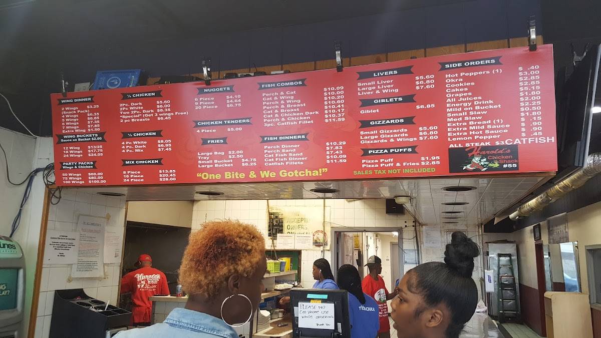 Menu at Harold's Chicken #55 restaurant, Chicago, State