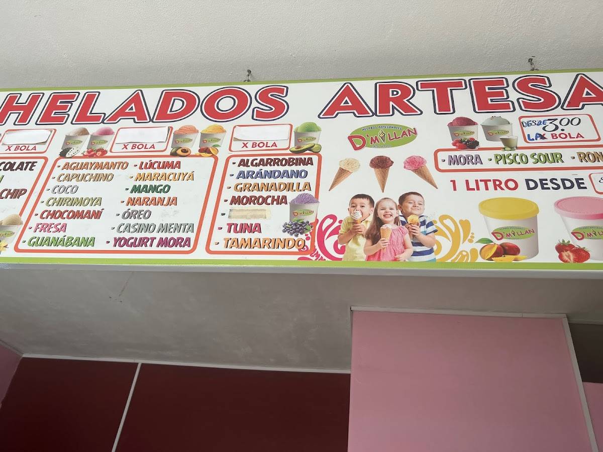Carta del pub y bar Helados Artesanales El Burro 2, Carabayllo