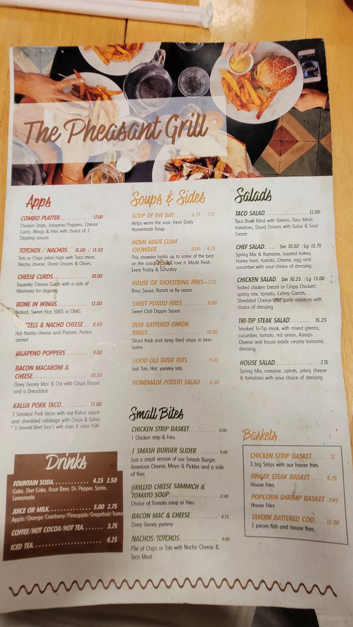 Menu at Hale's Tavern steakhouse, Hermiston