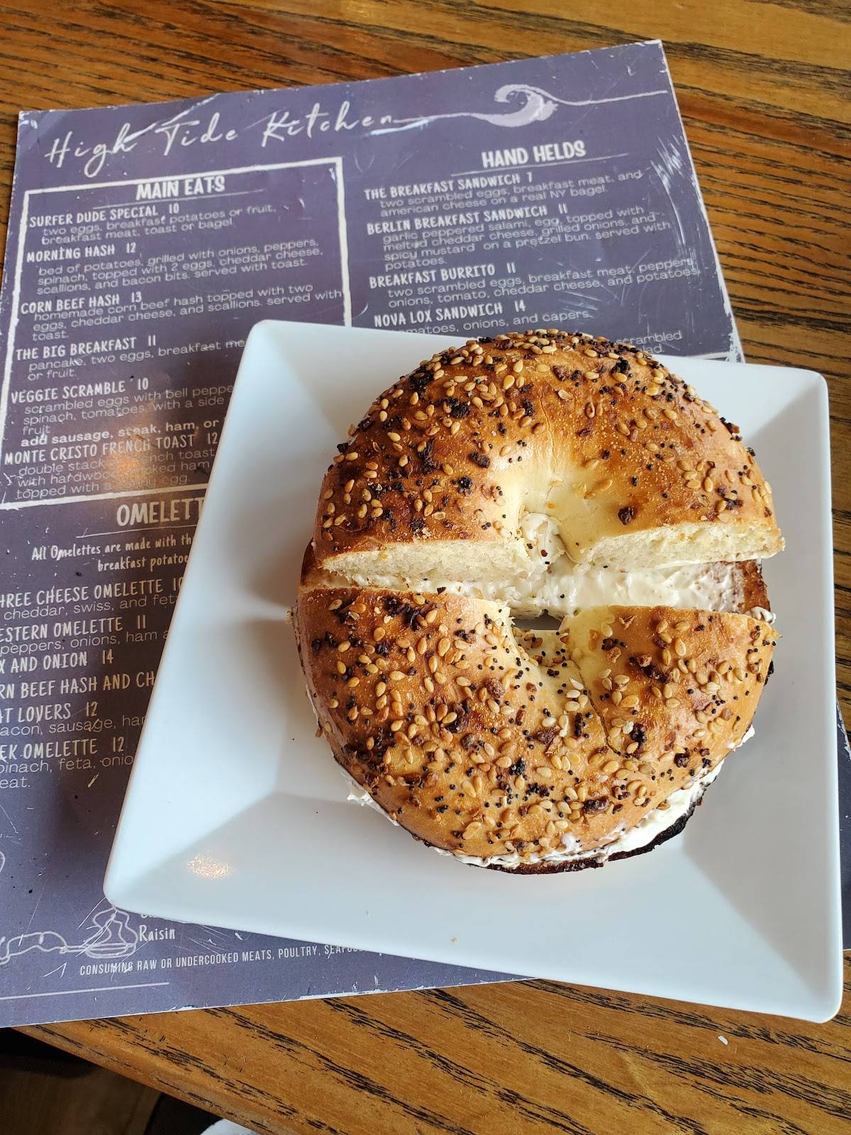 Menu at High Tide Kitchen cafe, Daytona Beach