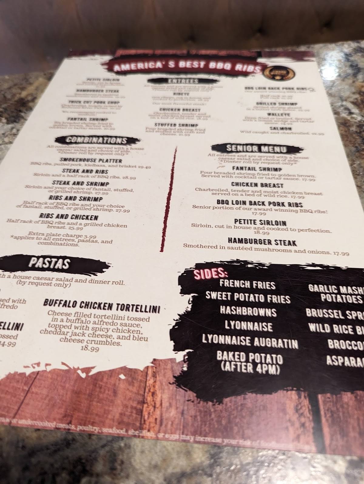 Menu at The Hitching Post BBQ, Marshall, E Main St #2505