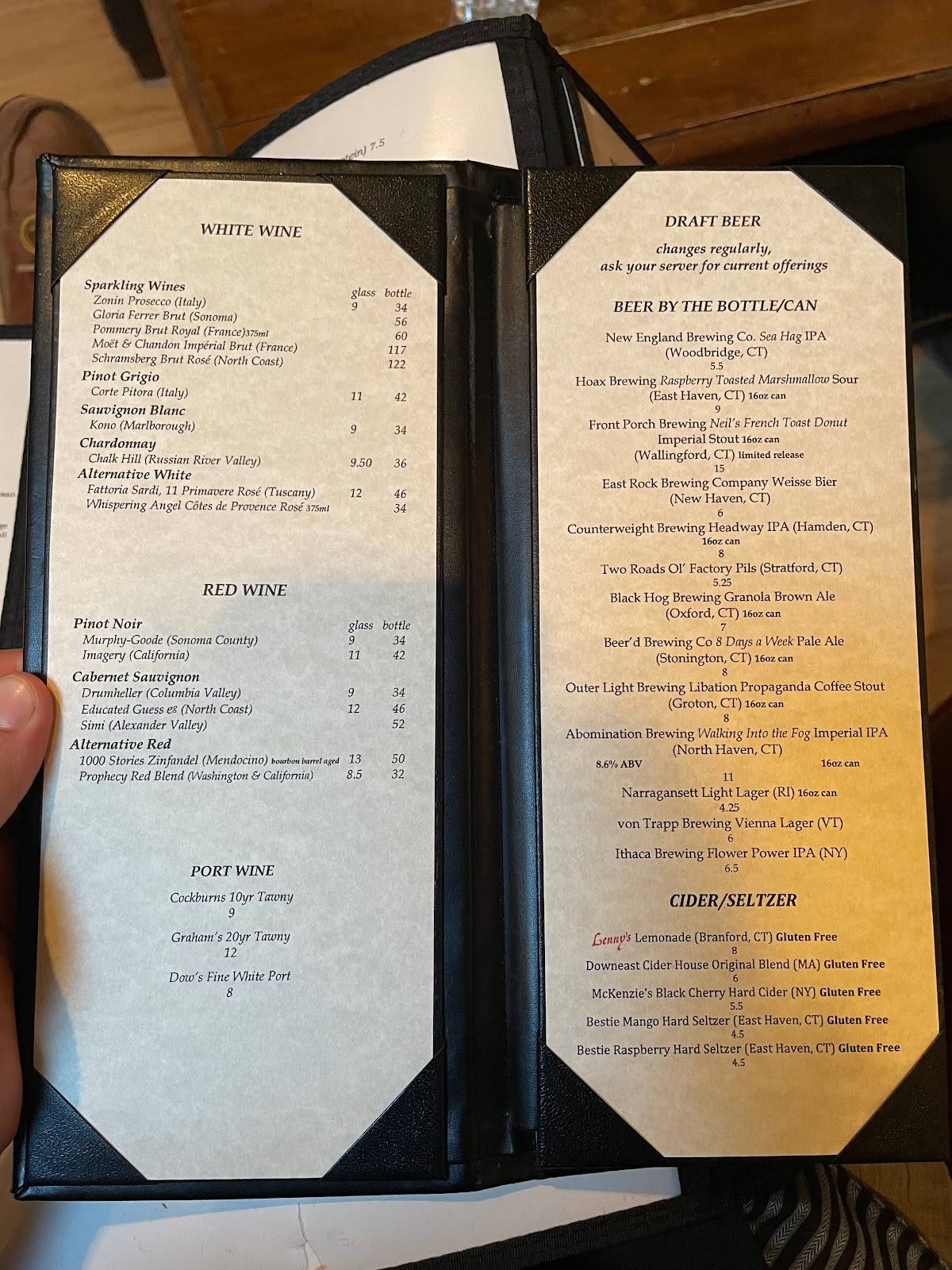 Menu at Home restaurant, Branford, Main St
