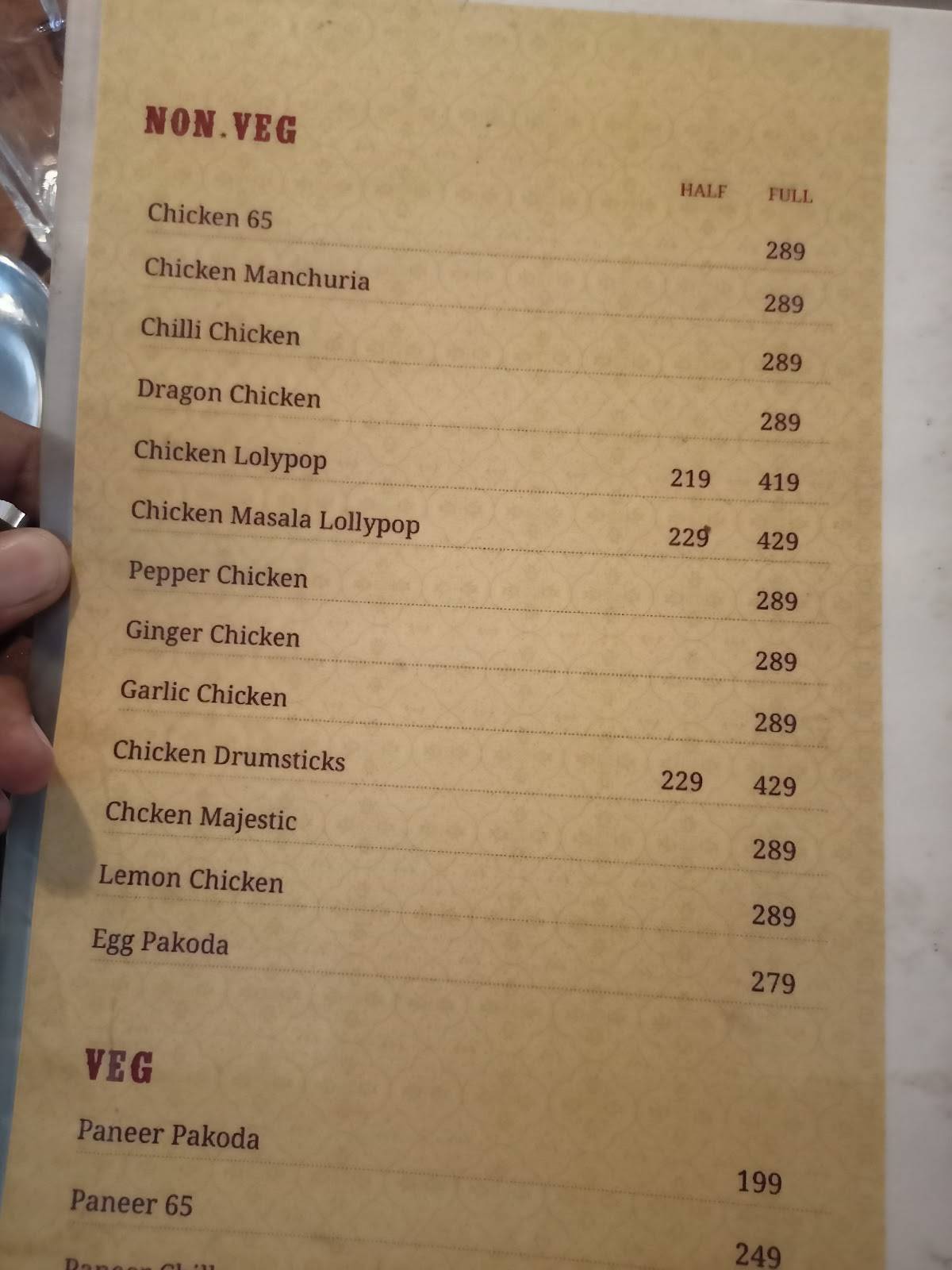 Menu at Hotel Kinara's Maratha Darbar, Pune, Shop No. 1 & 2