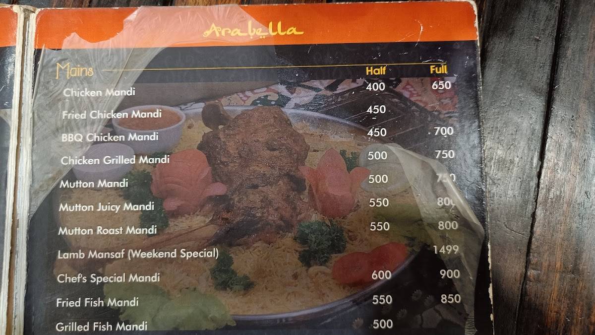 Menu at Arabella House Of Arabic & Lebanese Cuisine, Hyderabad