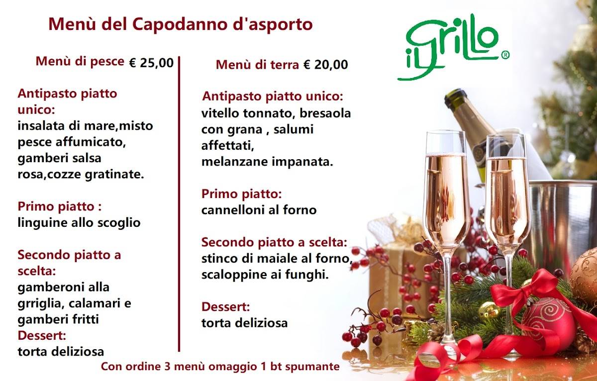 Menu da Ristorante Il Grillo, Beinasco