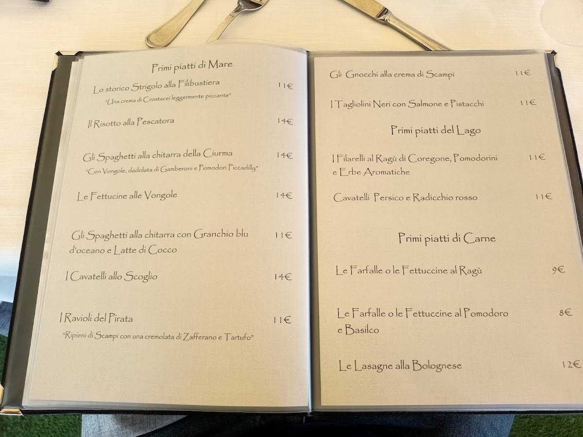Menu da Ristorante Il Pirata, Marta