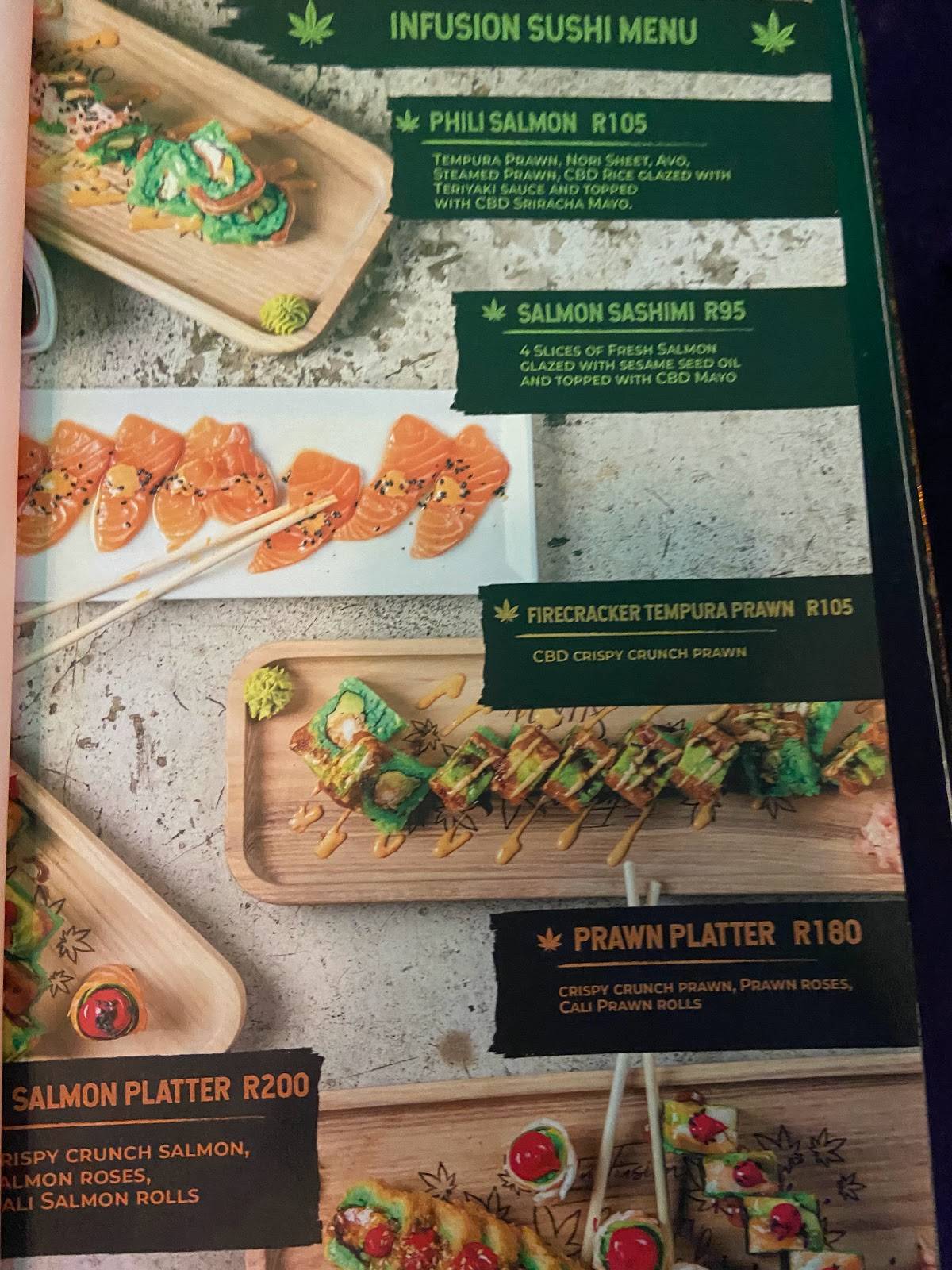 Menu at InFusion on Long restaurant, Cape Town