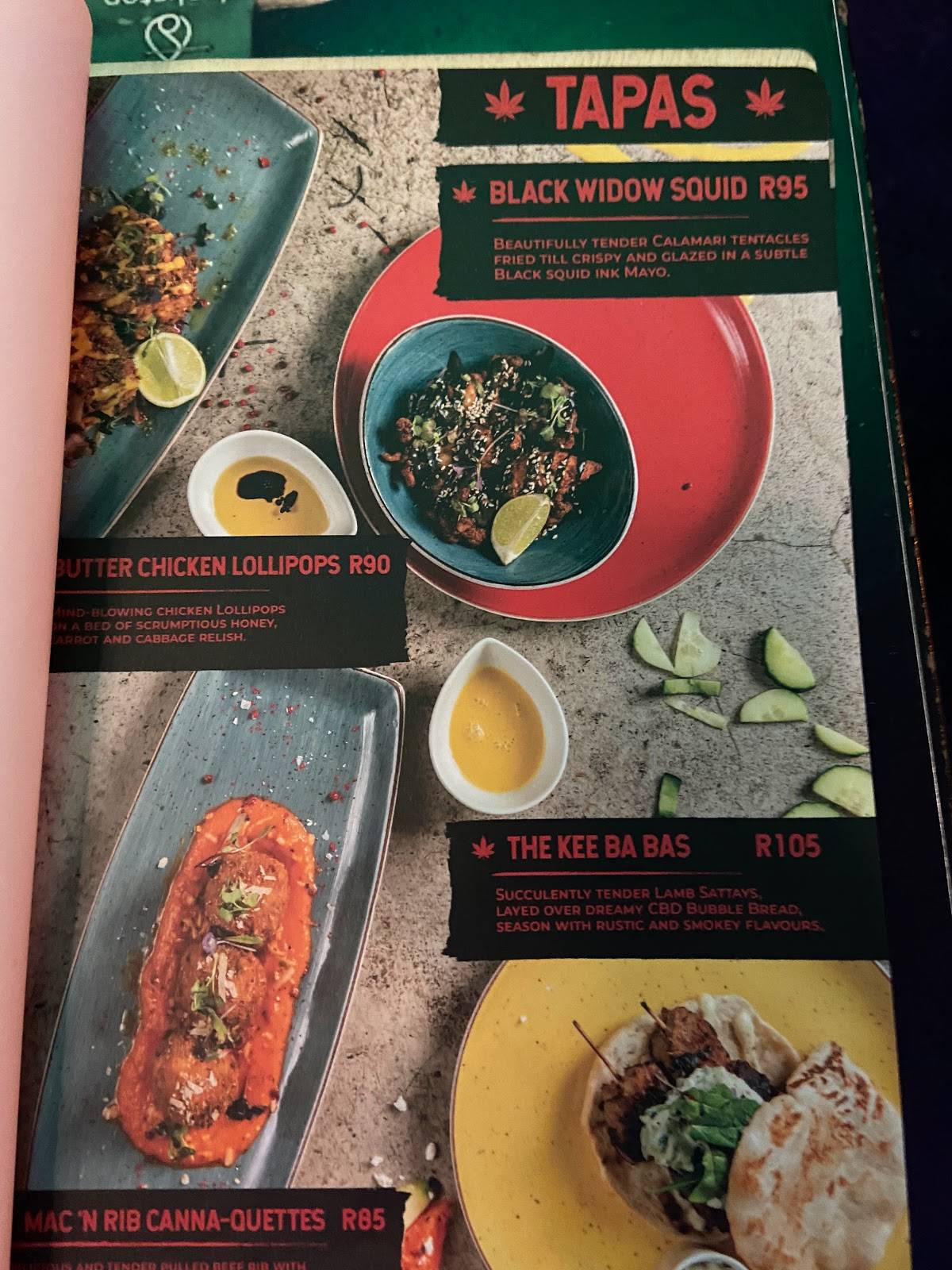Menu at InFusion on Long restaurant, Cape Town