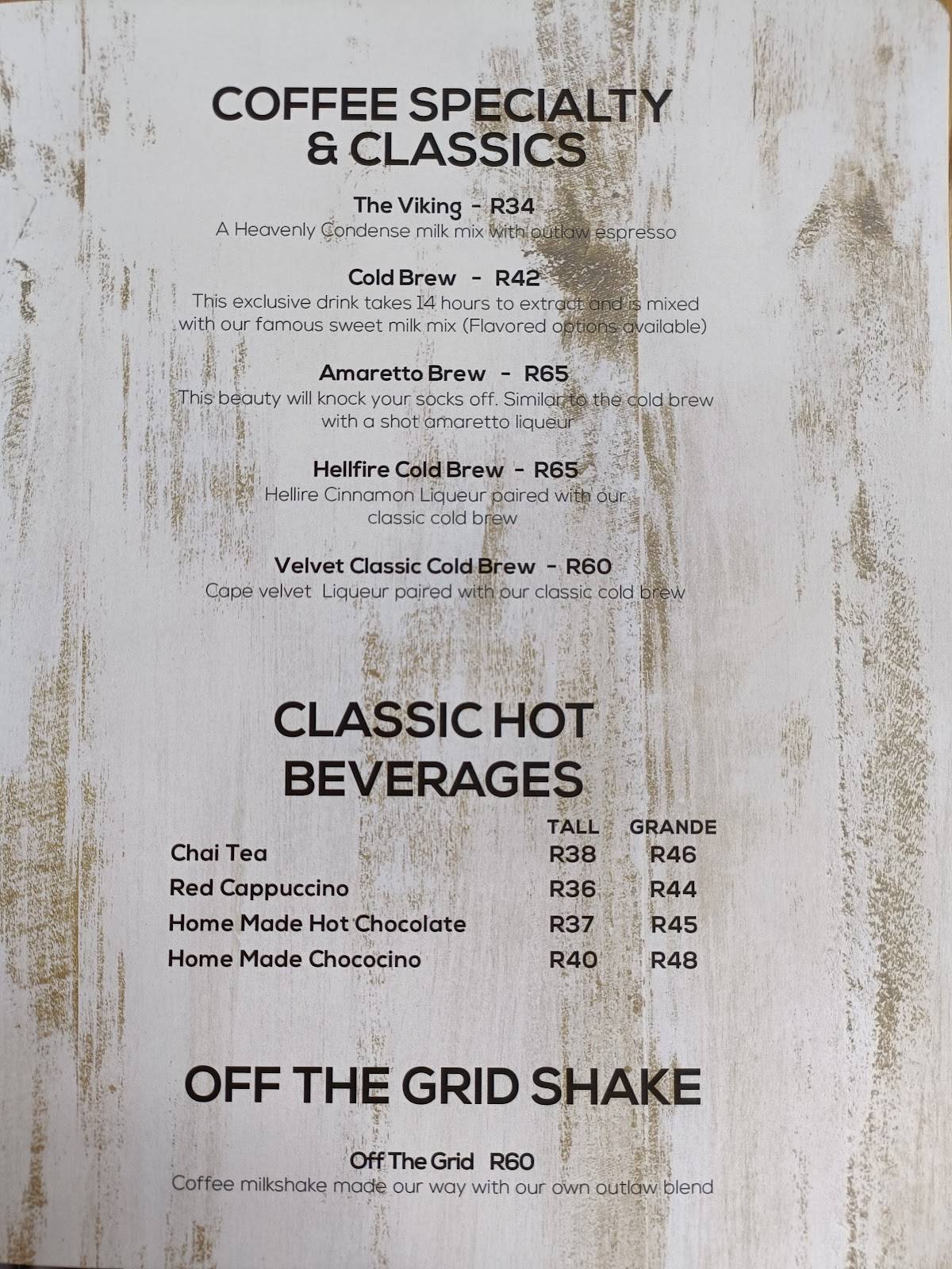 Menu at Industrial Works pub & bar, Centurion